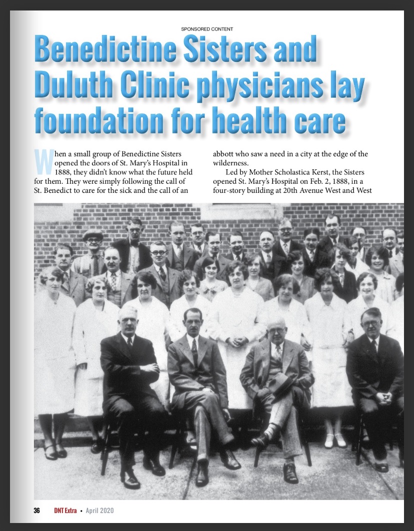 Sisters and Duluth Clinic Physicians Lay Foundation for Health Care ...